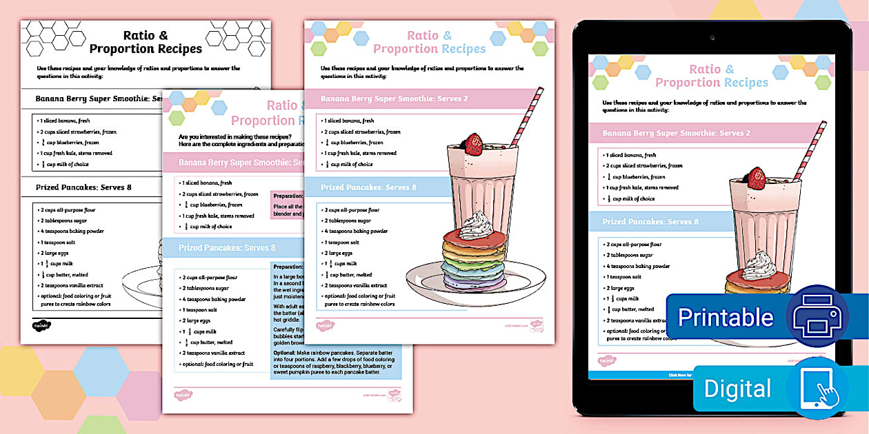 Ratio and Proportion Problem-Solving Worksheet | 6th Grade
