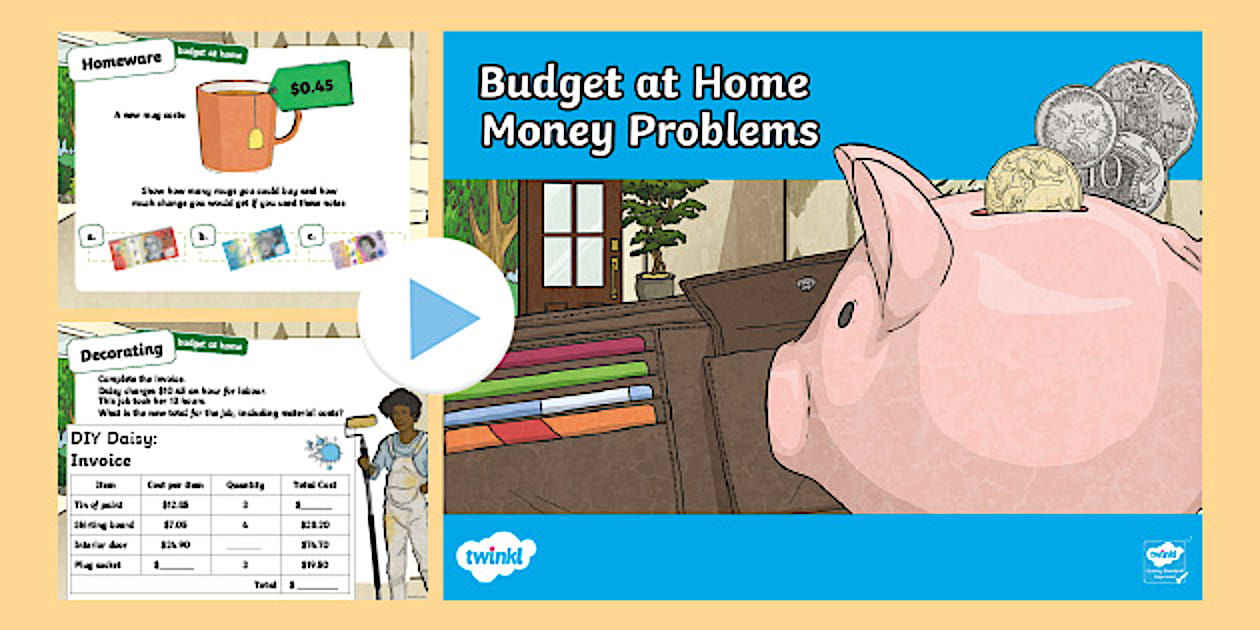 Home Budgeting Money Problems PowerPoint (teacher made)