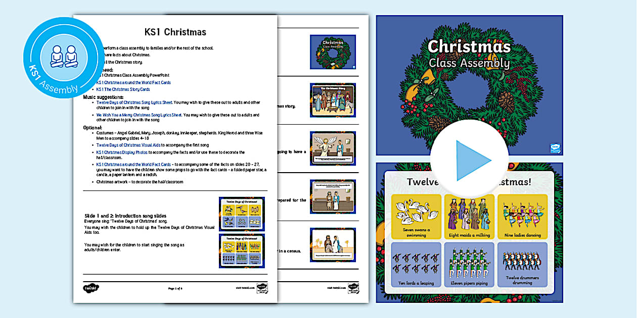 Foundation Phase Christmas Class Assembly Pack - Twinkl