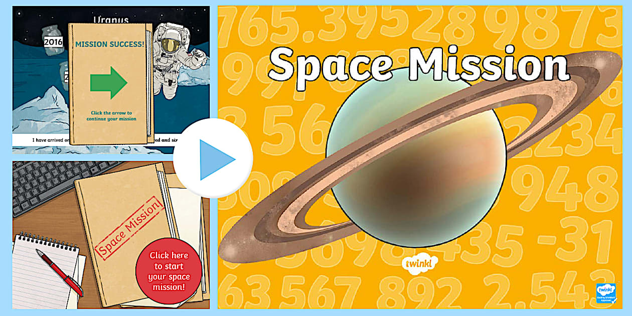 Space Themed Reading and Writing Numbers PowerPoint Activity