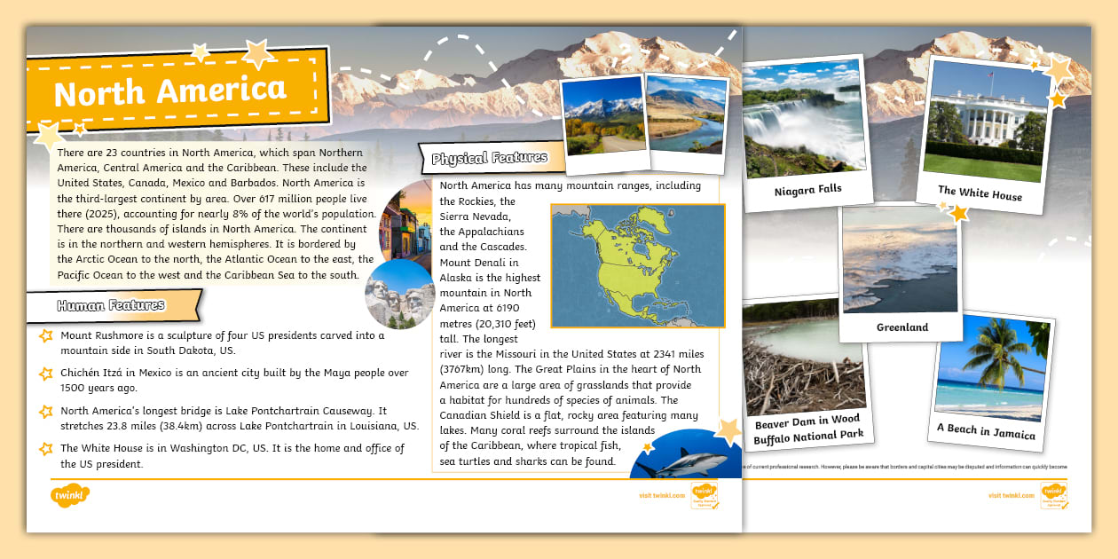 KS2 North America Fact File - Twinkl