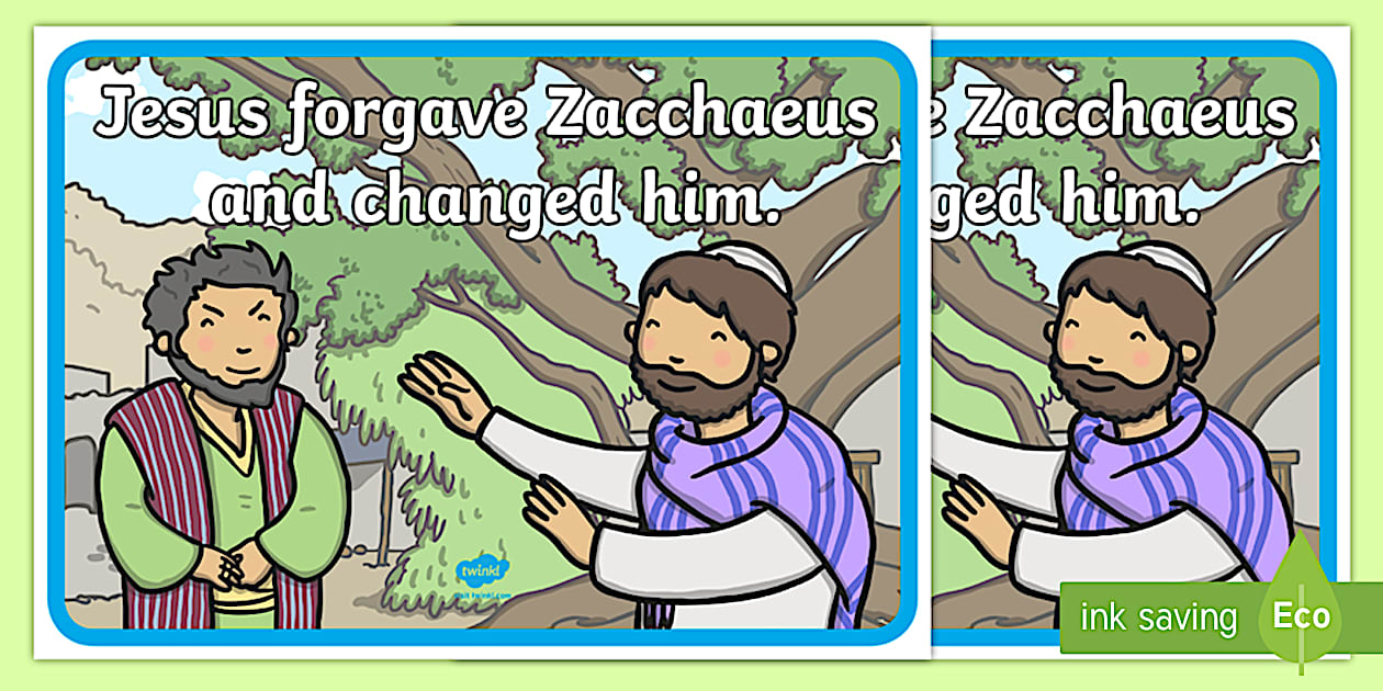 Zacchaeus A4 Display Poster (teacher made) - Twinkl