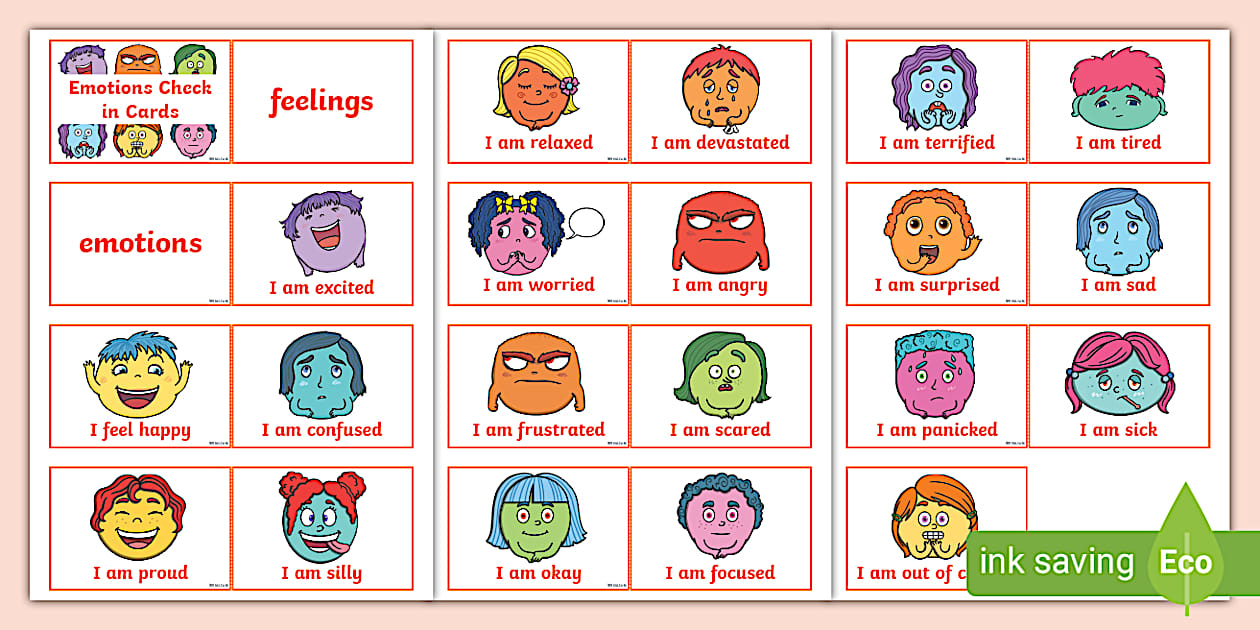 Mood Monsters Lanyard-Sized Check In Cards (teacher made)