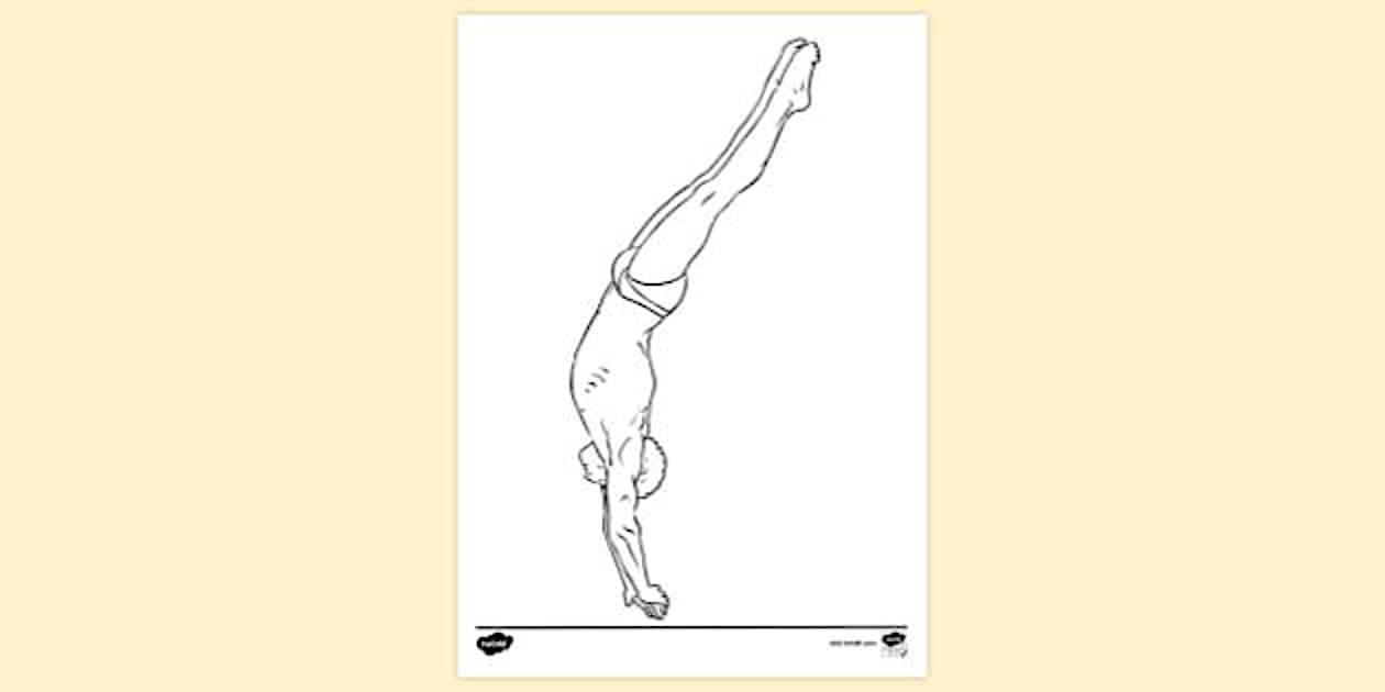 Diver Harrison Jones Colouring | Colouring Sheets - Twinkl