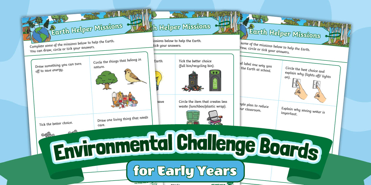 Environmental Challenge Boards for Early Years