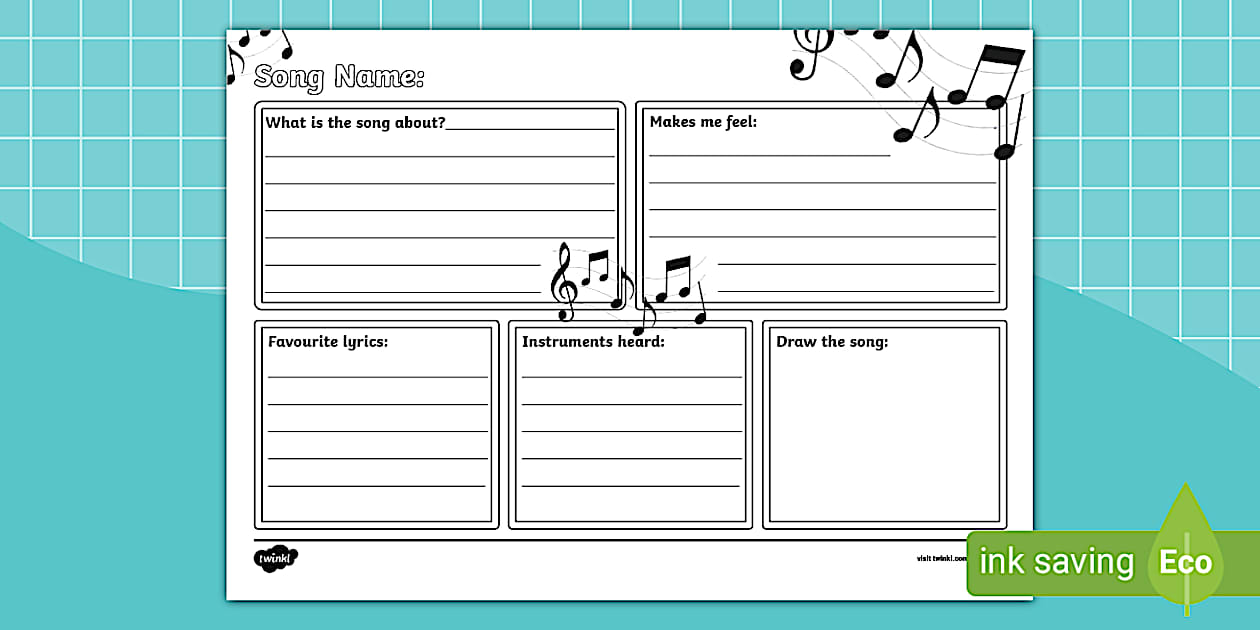 👉 Song Review Writing Frame (teacher made) - Twinkl