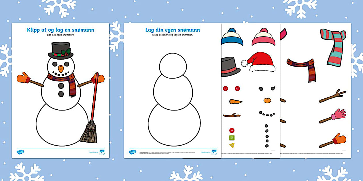 * NEW * Lag din egen snømann (Lehrer gemacht) - Twinkl