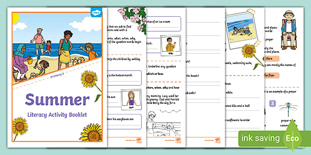 Summer Literacy Activity Booklet Primary 3 - Twinkl
