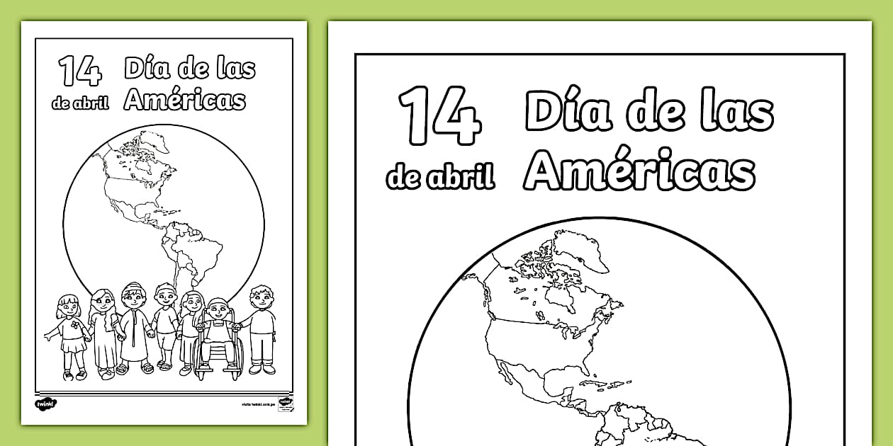 Hoja de colorear: Día de las Américas | Recursos Educativos