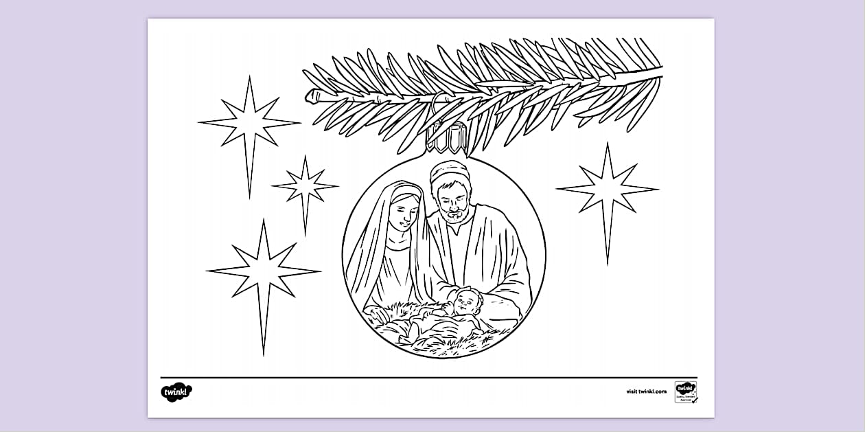 Christian Colouring Page (teacher made) - Twinkl