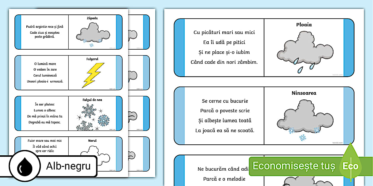 Ghicitori despre fenomene ale naturii | Twinkl România