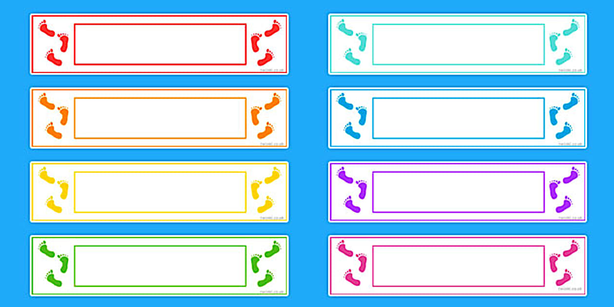 👉 Footprint Themed Editable Gratnells Tray Labels - tray labels