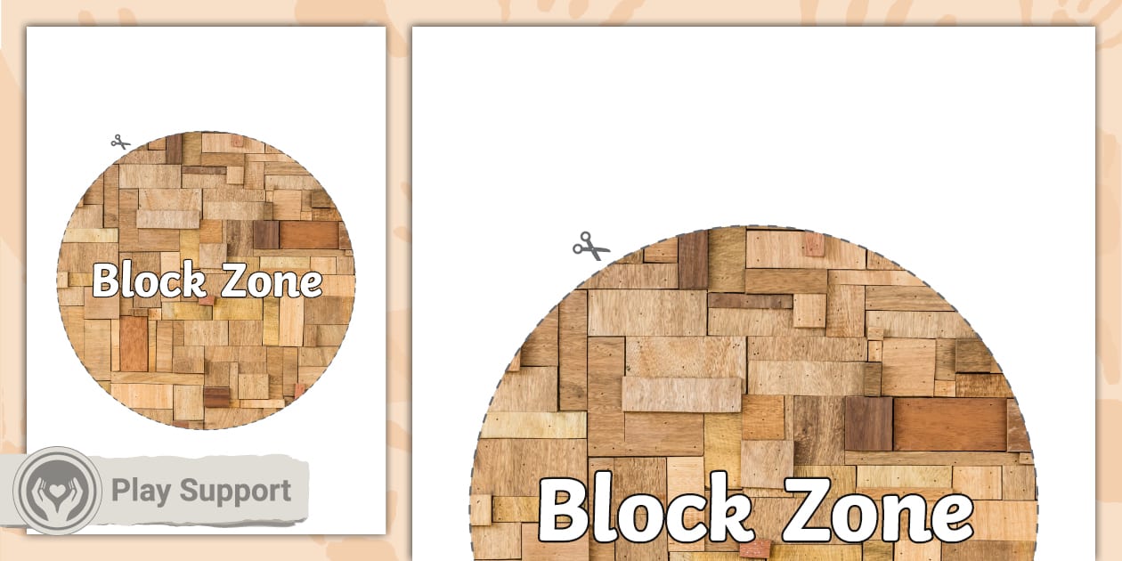 Block Zone Play for All Ages Cut-Out Photo Display Poster