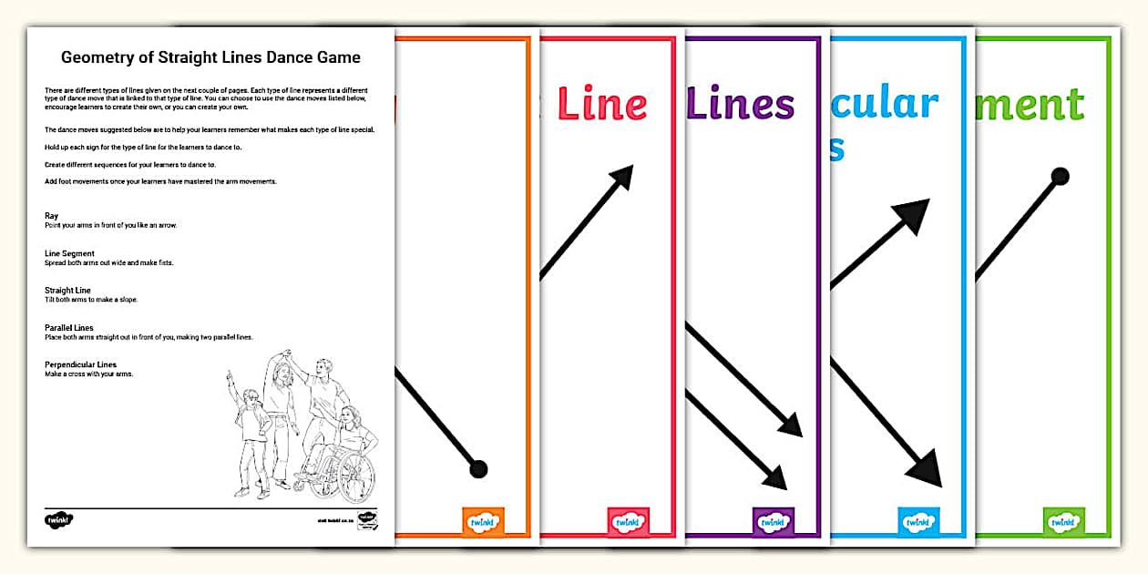 Geometry of Straight Lines Dance Game (teacher made)
