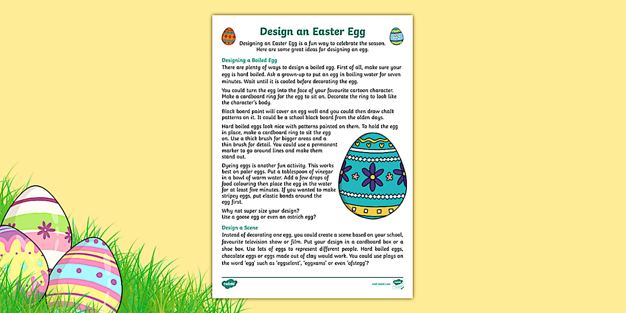 Help with Easter Egg Design for School Competitions | Twinkl