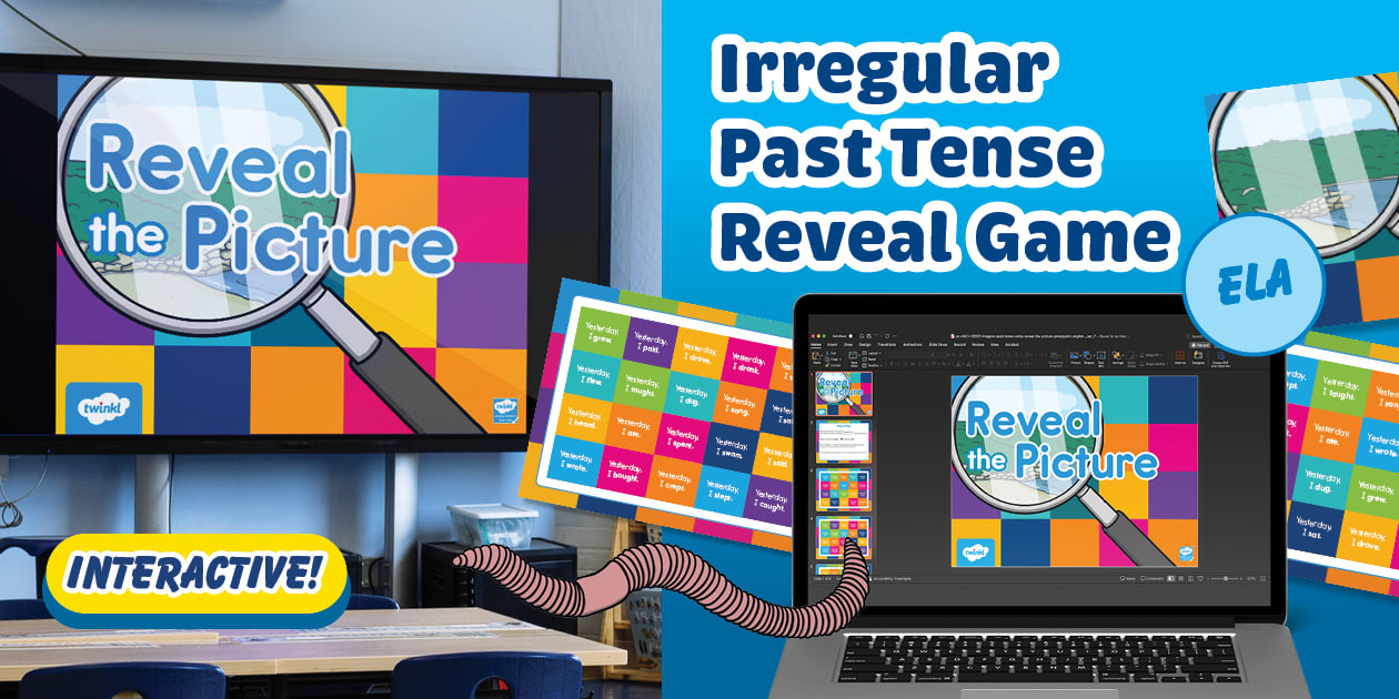 Irregular Past Tense Verbs Reveal the Picture PowerPoint
