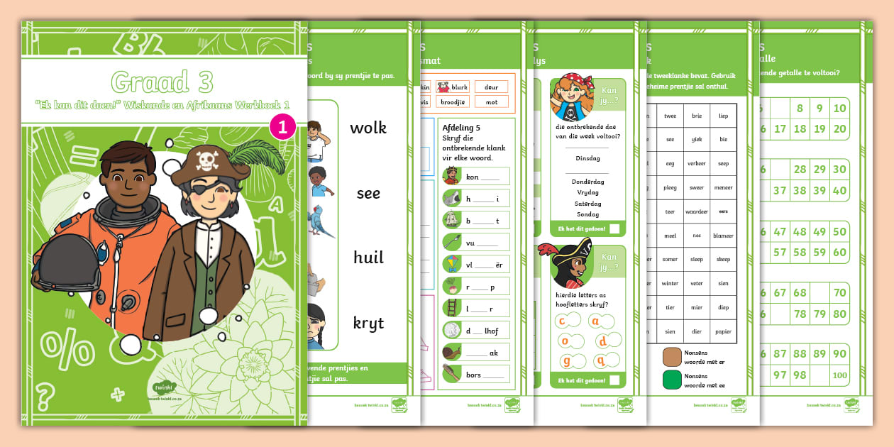 “Ek kan dit doen!” Wiskunde en Afrikaans Werkboek 1
