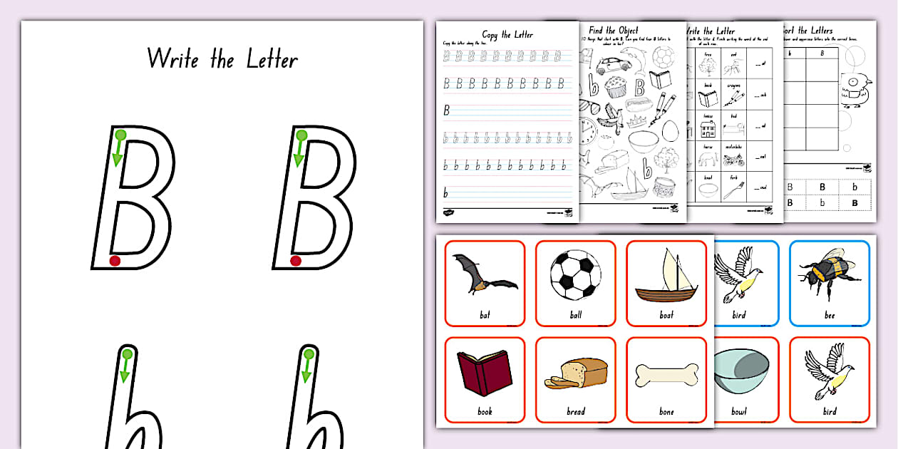 Letter B Handwriting Activity Pack (teacher made) - Twinkl