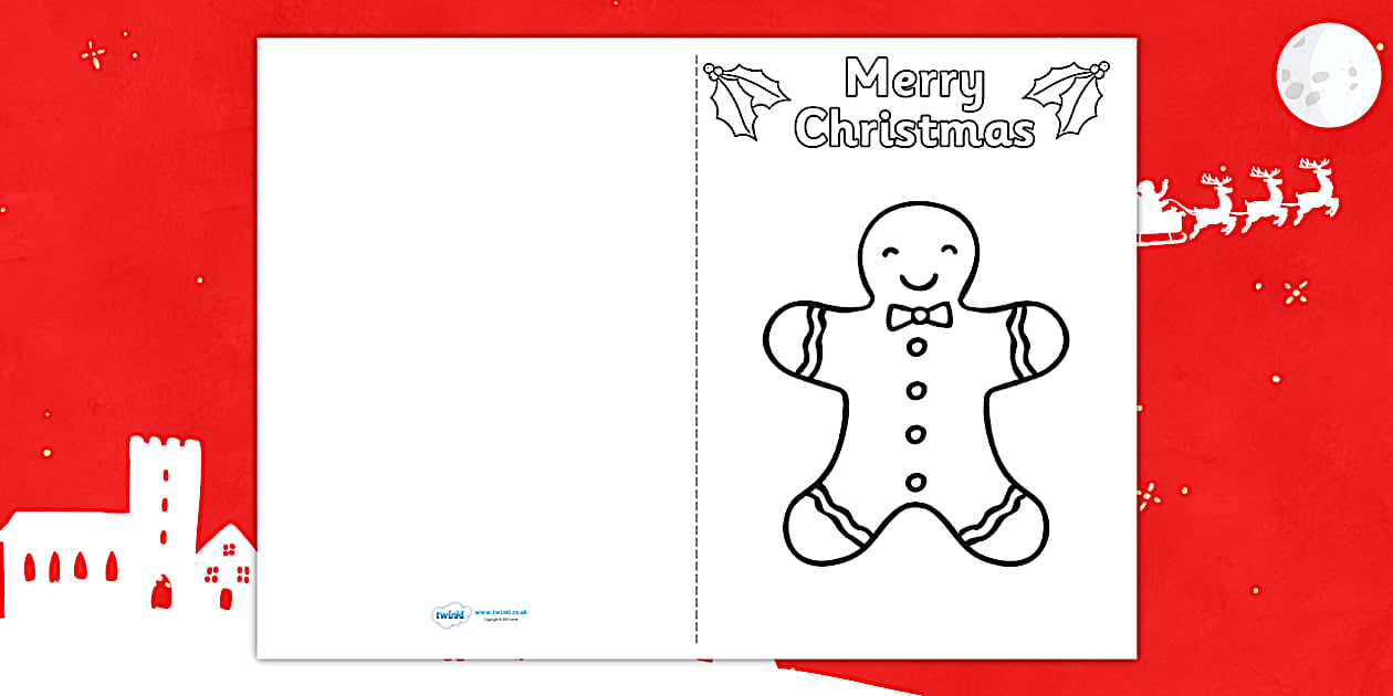 Christmas Gingerbread Man Card Templates
