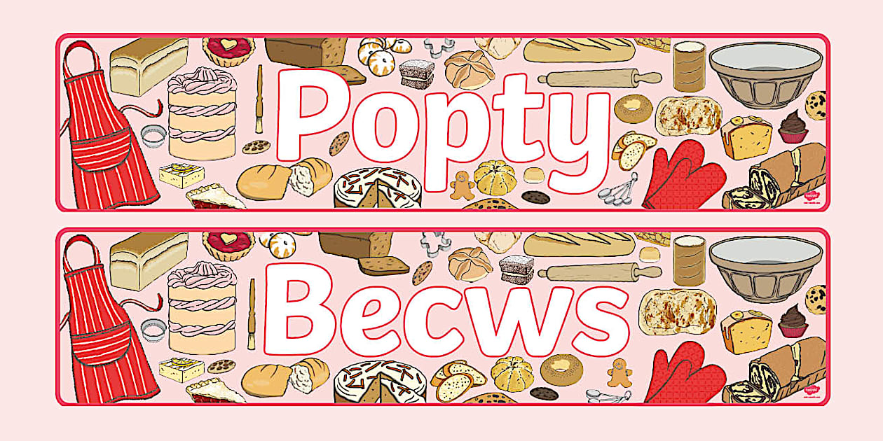 Baner Arddangos: Popty/Becws (l'enseignant a fait) - Twinkl