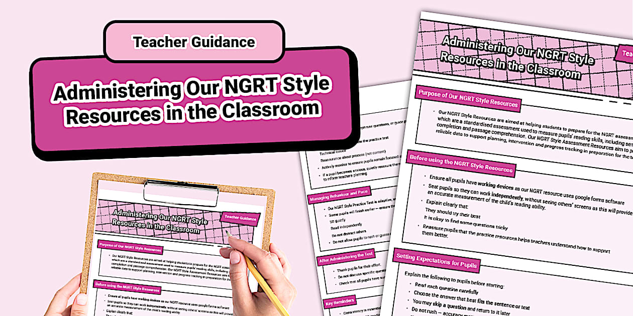 NGRT Style Practice Test - Teacher Guidance