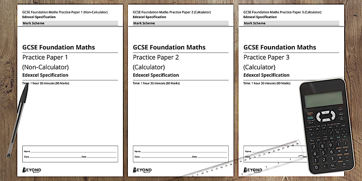 Edexcel Maths Foundation Past Papers | Beyond Maths - Twinkl