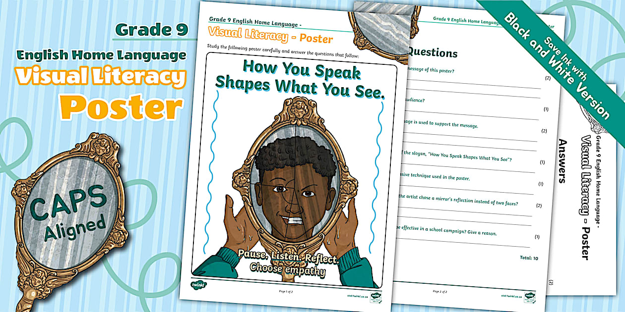 Grade 9 English Home Language - Visual Literacy - Poster Analysis (CAPS