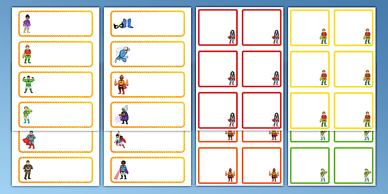 Superhero Editable Labels | Classroom Management | Resources