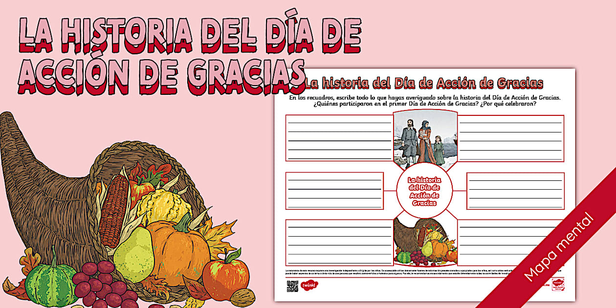 Mapa mental: La historia del Día de Acción de Gracias