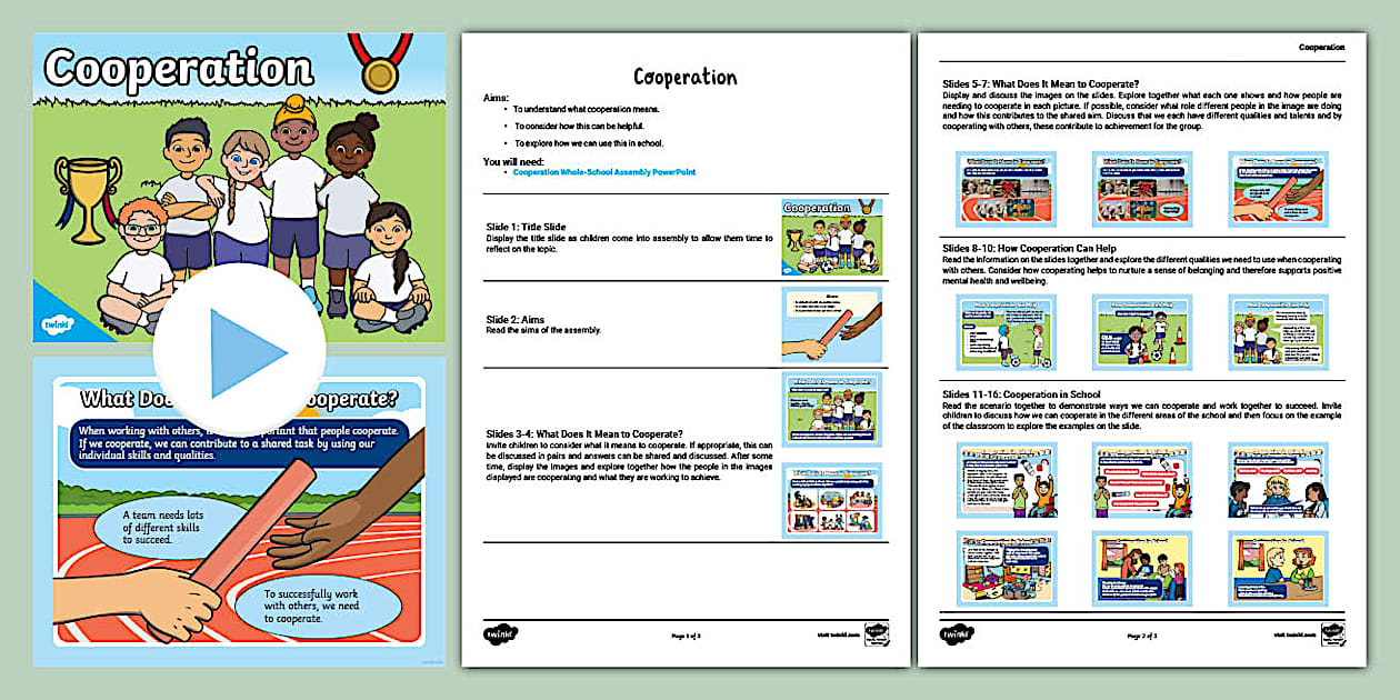 Cooperation Whole-School Assembly Pack (Teacher-Made)