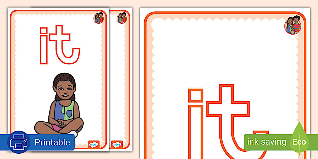 Grade 1 Phonics: -it Sound Poster (Teacher-Made) - Twinkl