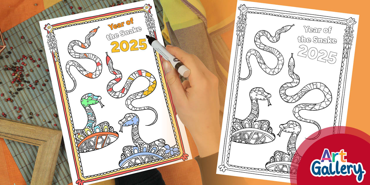 Year of the Snake 2025 Chinese New Year Mindfulness Poster