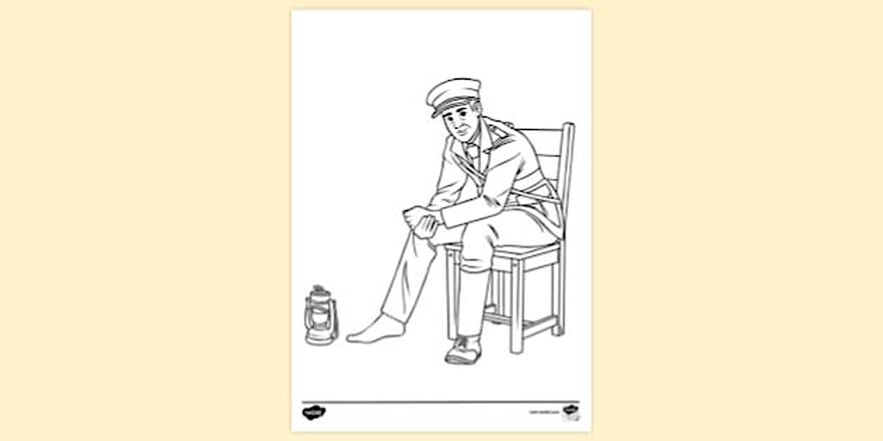 Captain Hardy Colouring | Colouring Sheets