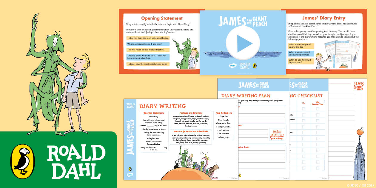 James and the Giant Peach: Diary Writing Pack [Ages 7-9]
