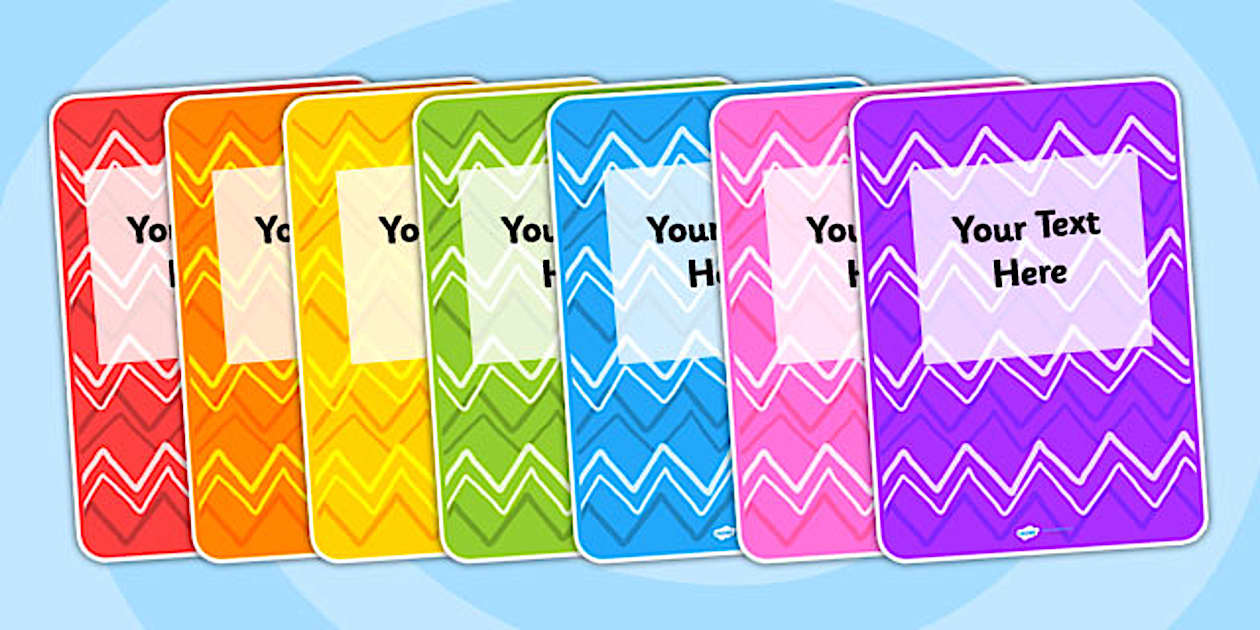 👉 Editable Patterned Display Posters ZigZag - Twinkl