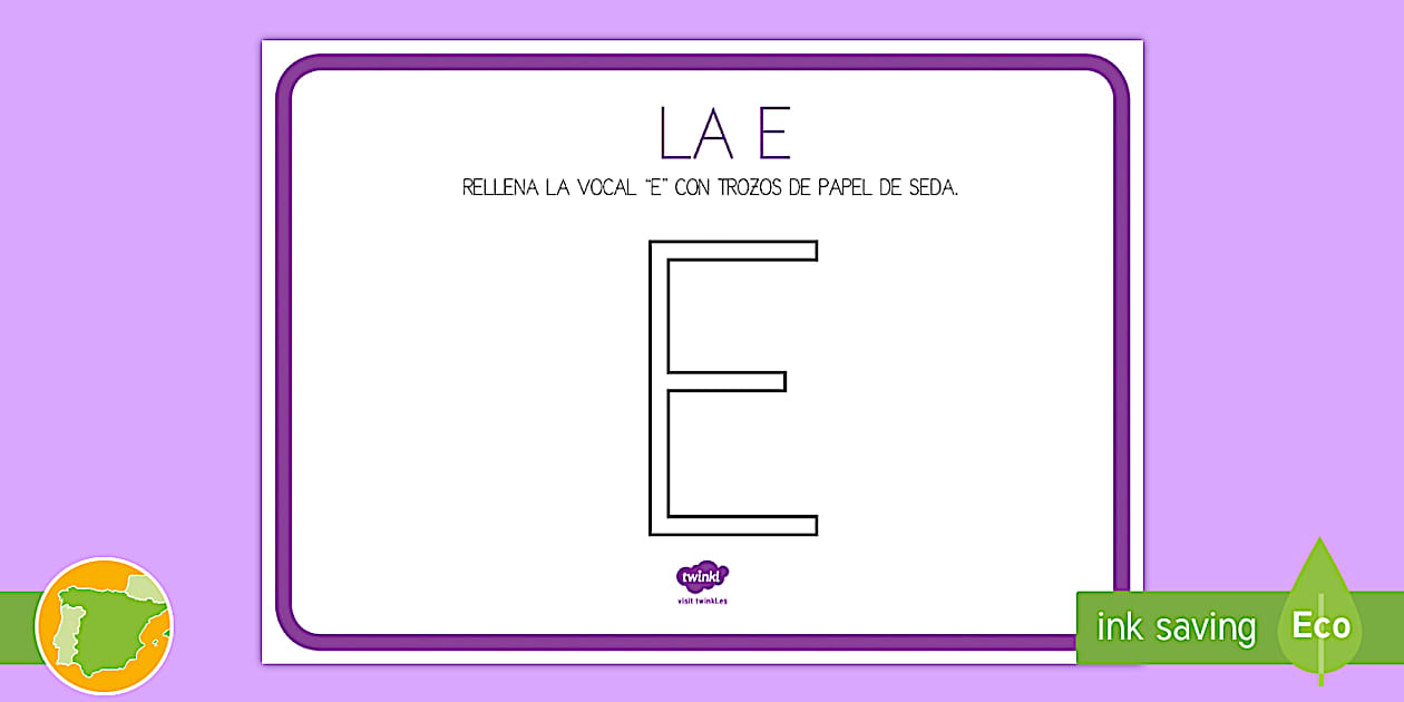 Ficha de lecto: Las vocales - La E (l'enseignant a fait)