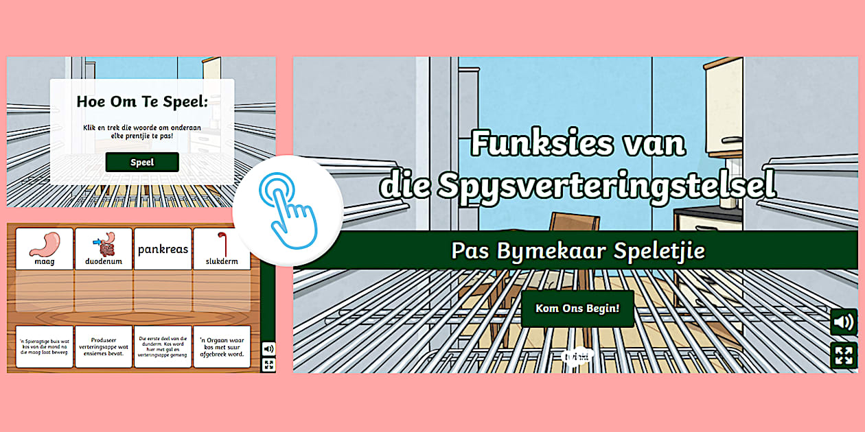 Pas Bymekaar Speletjie - Funksies van die Verteringstelsel