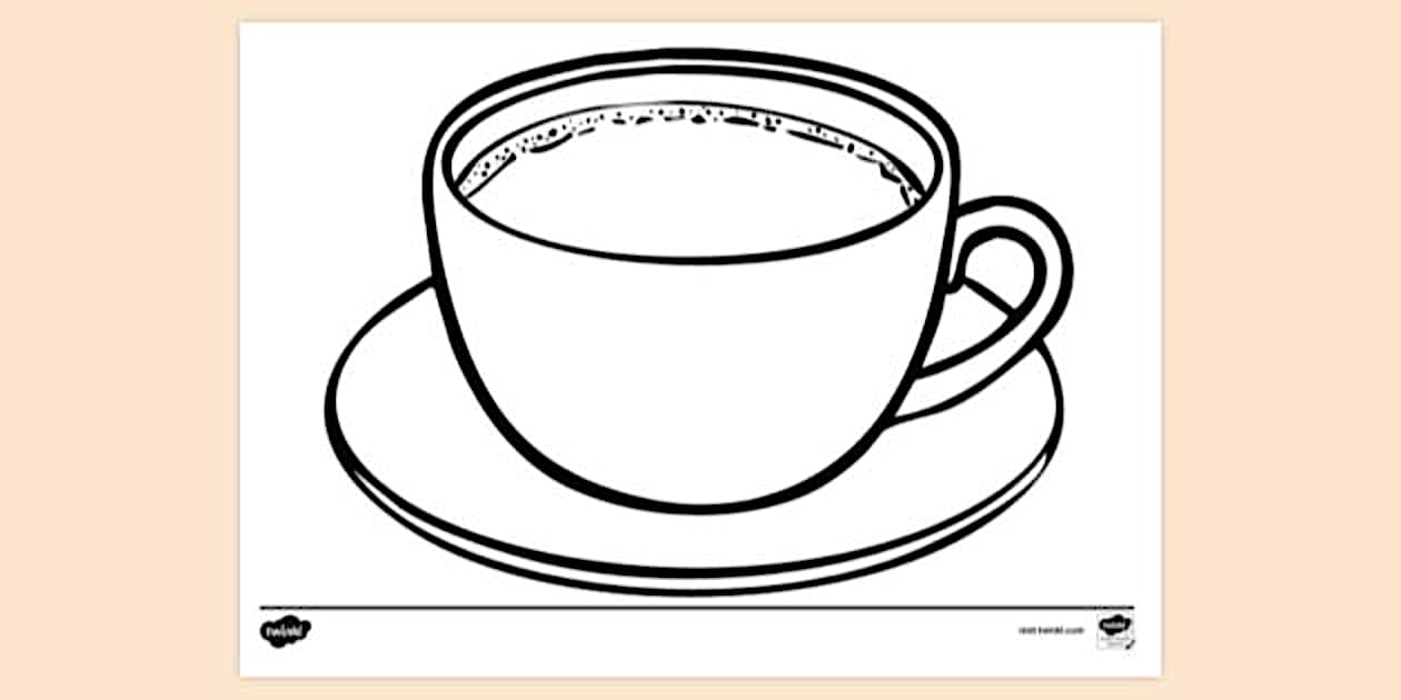 Coffee Colouring Sheet | Colouring Sheets (teacher made)
