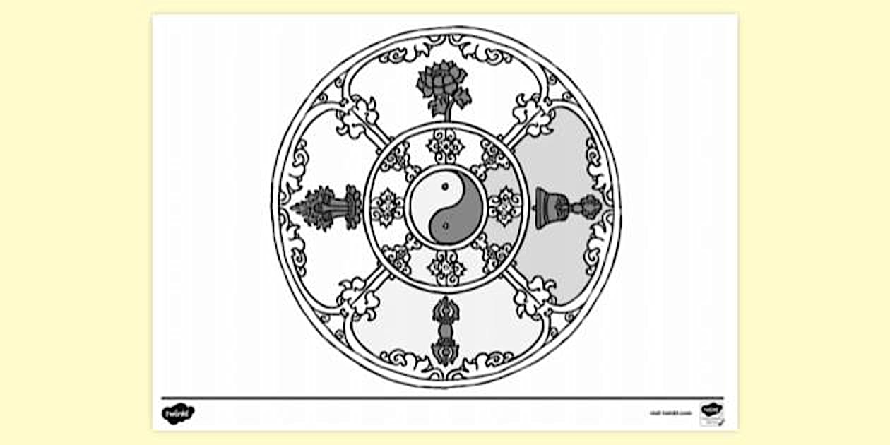 Tibetan Mandala Colouring | Colouring Sheets (Teacher-Made)