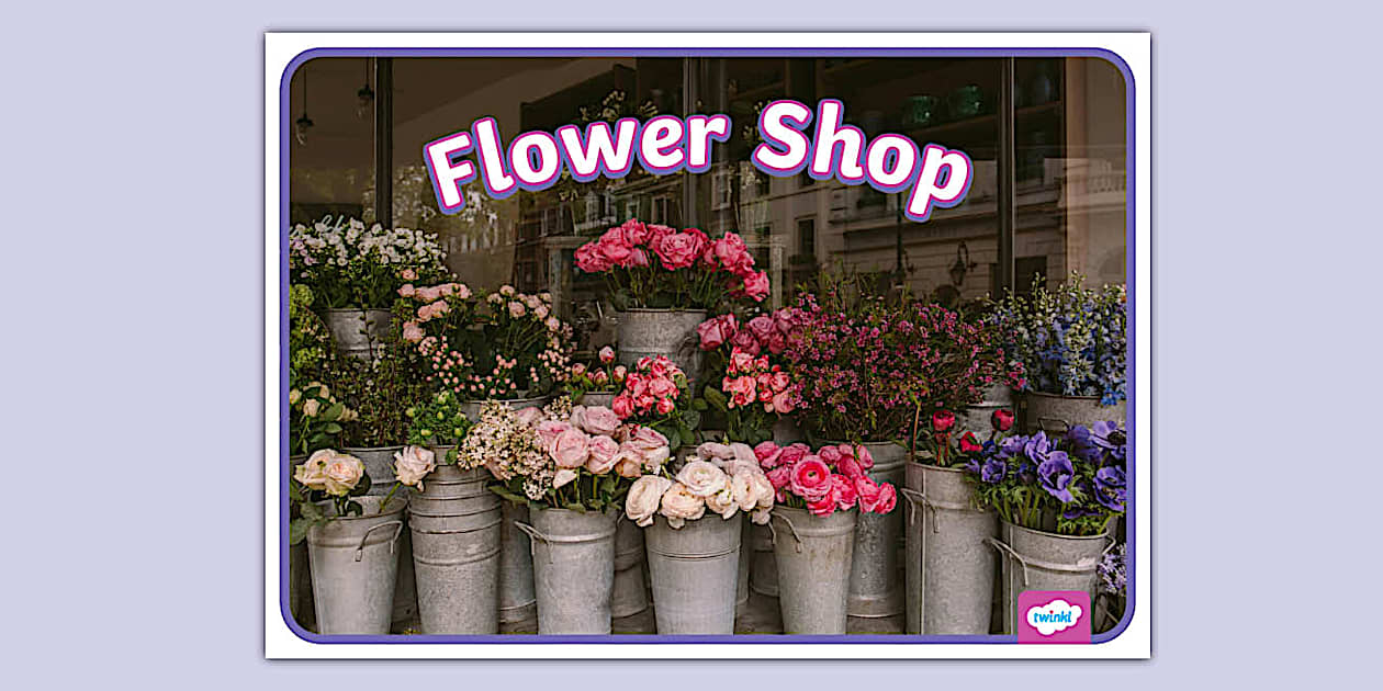 Flower Shop Photo Display Poster