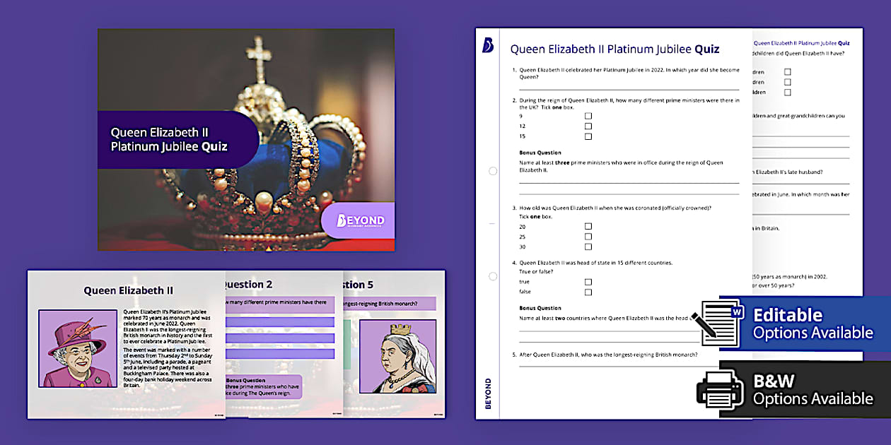 Queen Elizabeth II Platinum Jubilee Quiz | Beyond Secondary