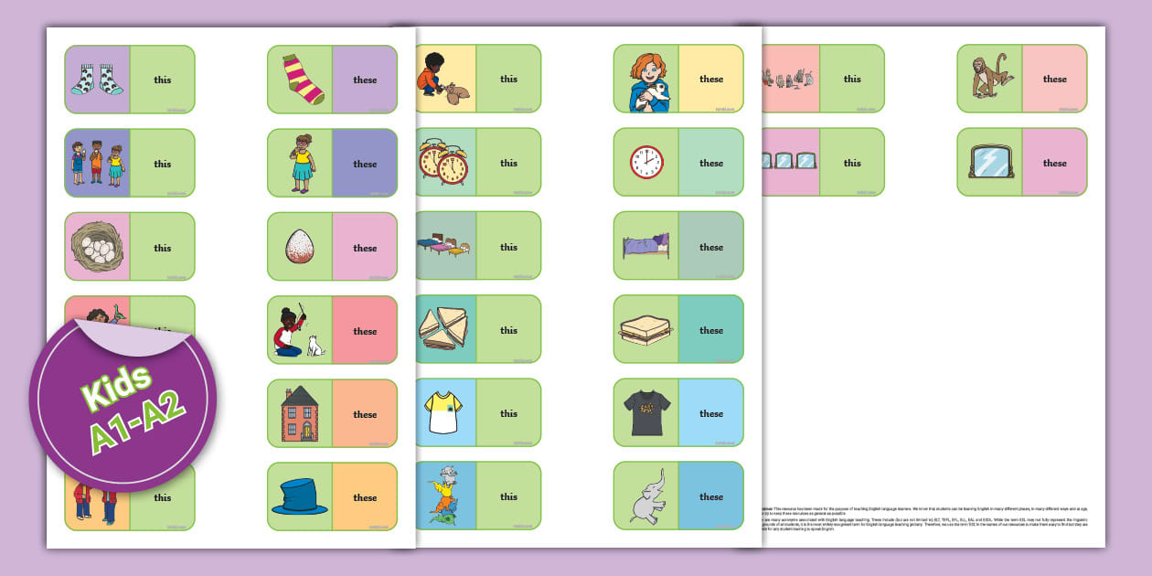 ESL Domino Game for Kids (Teacher-Made) - Twinkl