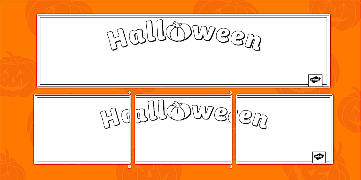 Bannière collaborative : Halloween (teacher made) - Twinkl