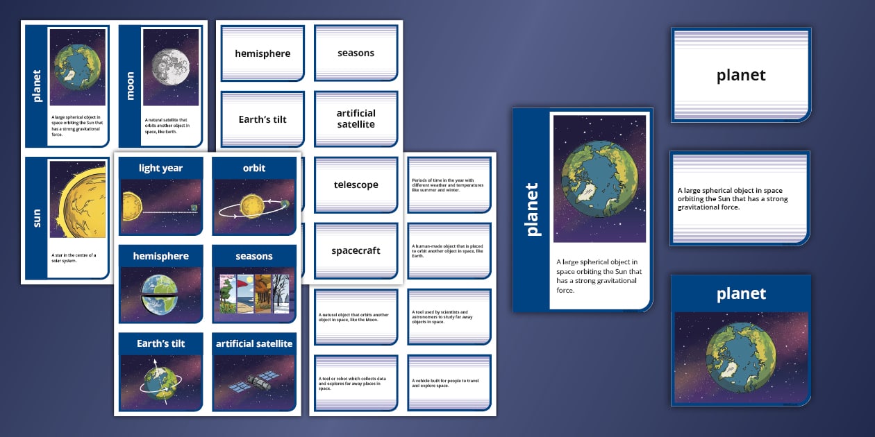 EAL Older Learners Space Curriculum Vocabulary Flashcards