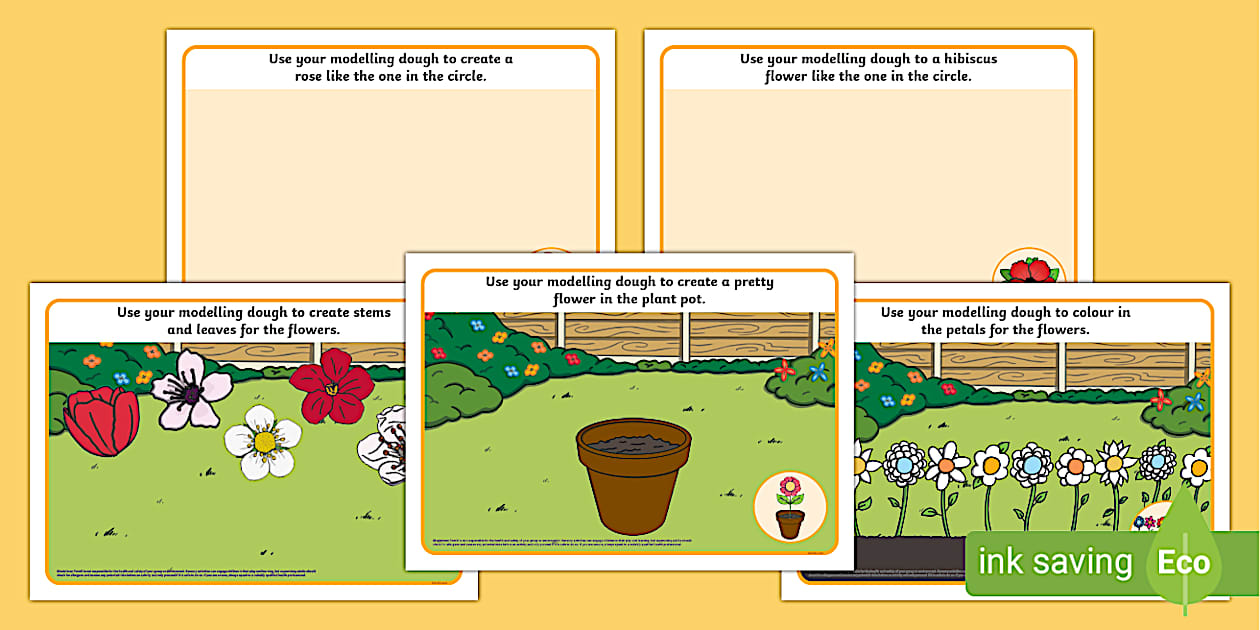 Flower Modelling Dough Mats | Twinkl (teacher made) - Twinkl