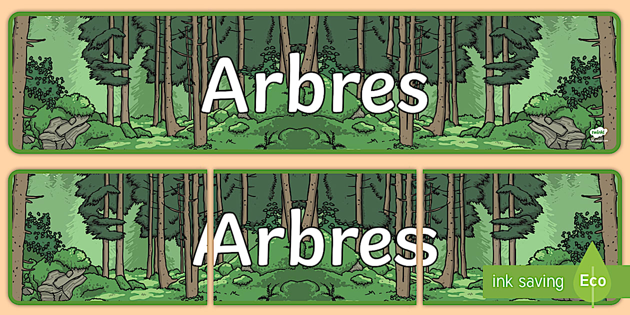 Banderole d'affichage: Arbres - Twinkl