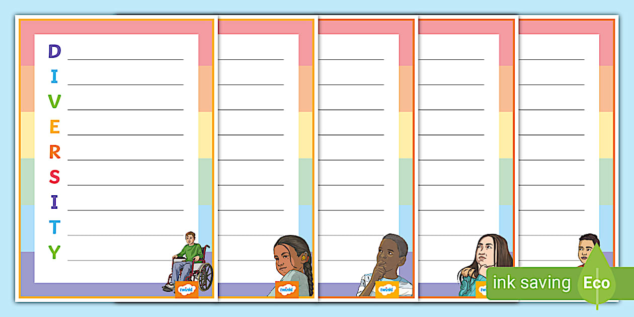 Diversity Acrostic Poem Template (teacher made) - Twinkl
