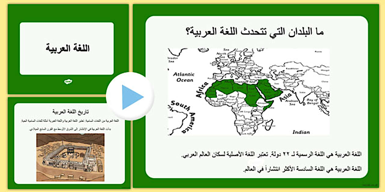 بوربوينت عن اللغة العربية - وسائل تعليمية، موارد التعلم
