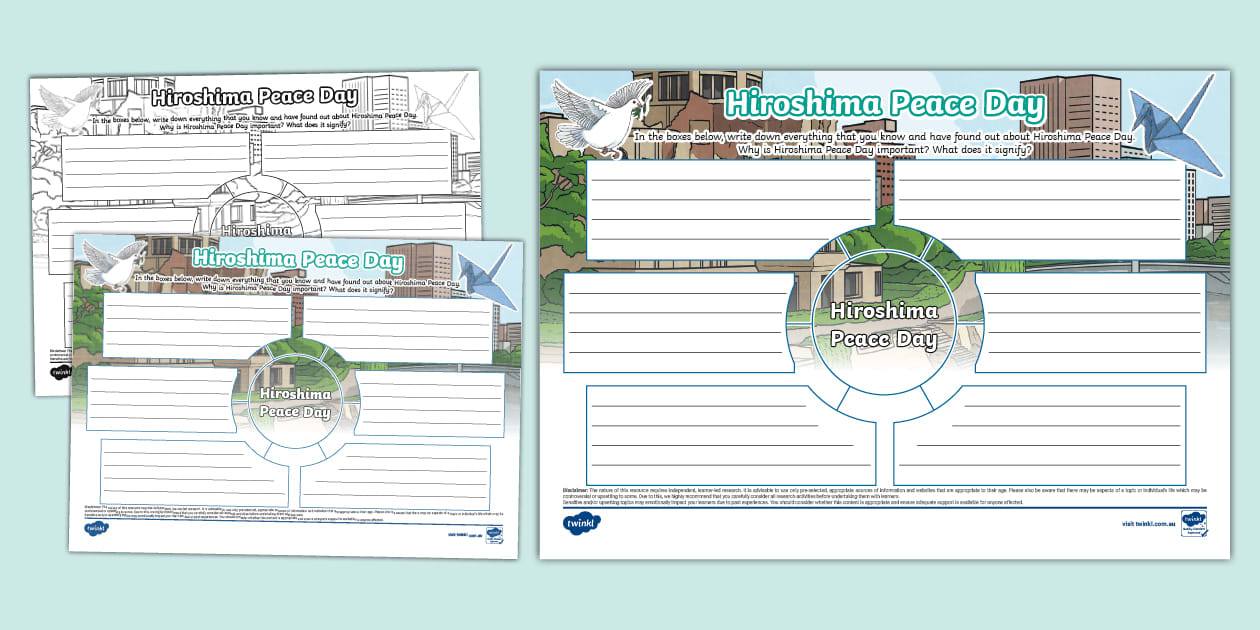 Hiroshima Peace Day Mind Map - Twinkl Our Learning - Twinkl