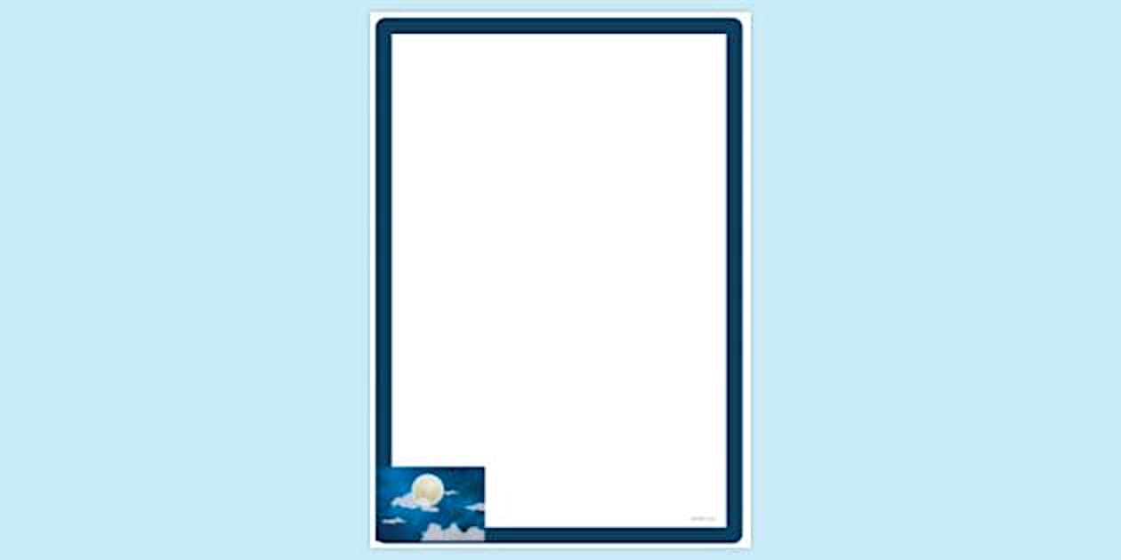 Simple Blank Night Sky Page Border | Page Borders | Twinkl